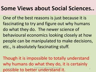 Social sciences scope and importance | PDF