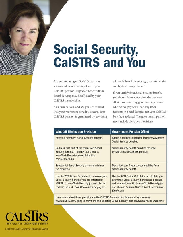 CalSTRS SocialSecurityInfo1 | PDF | Government Support and Welfare ...