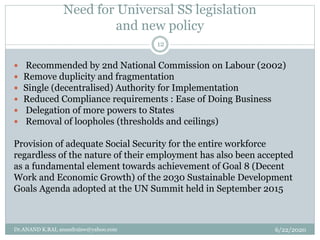 Social security in india and need of new policy | PPTX