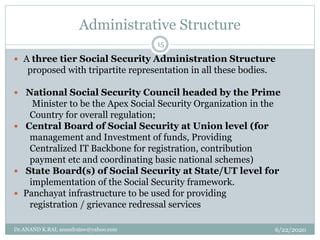 Social security in india and need of new policy | PPTX