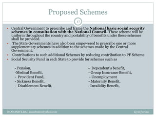 Social security in india and need of new policy | PPTX