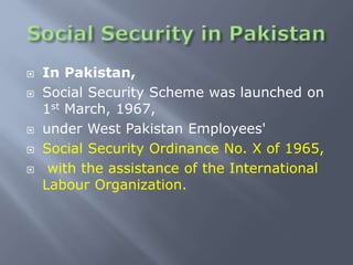 Social Security in Pakistan 2018 | PPTX