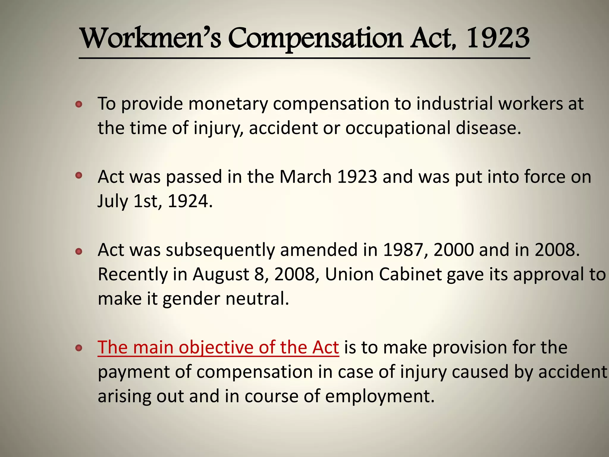 Social security legislations ppt | PPTX