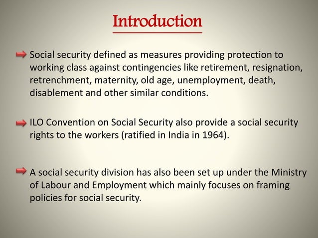 Social security legislations ppt | PPTX