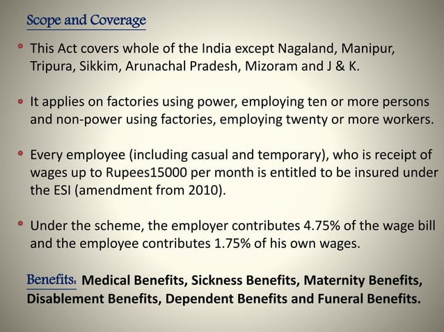 Social security legislations ppt | PPTX