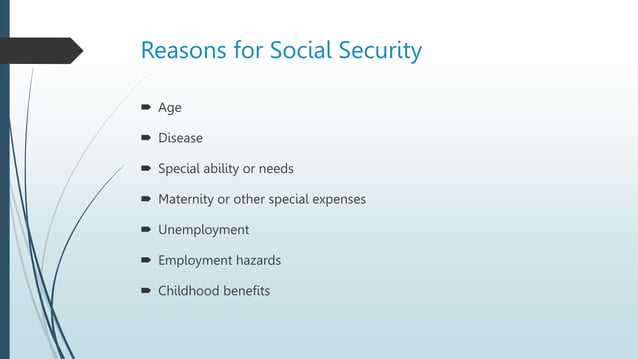 Social Security Mechanism and Legislations.pptx | Government Support ...