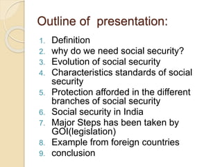 Social security (part 1) | PPTX