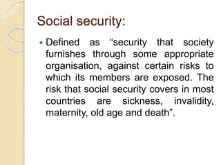 Social security (part 1) | PPTX