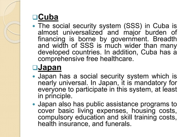 Social security (part 1) | PPTX | Government Support and Welfare ...