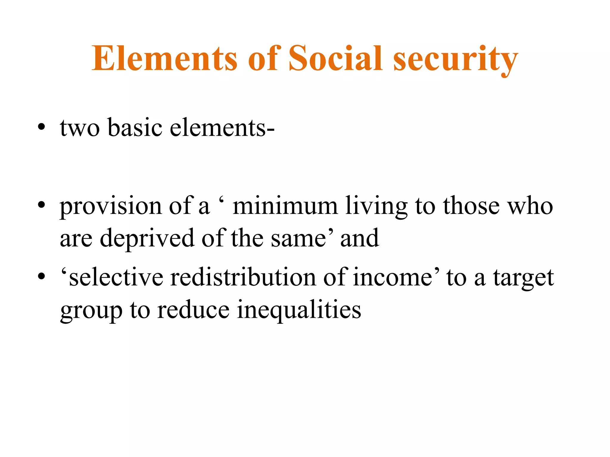 Social security schemes | PPTX