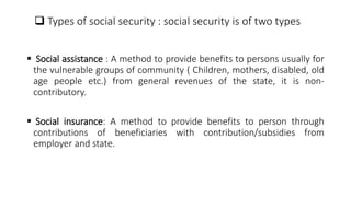 Social Security In India | PPTX
