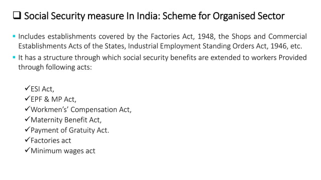 Social Security In India | PPTX