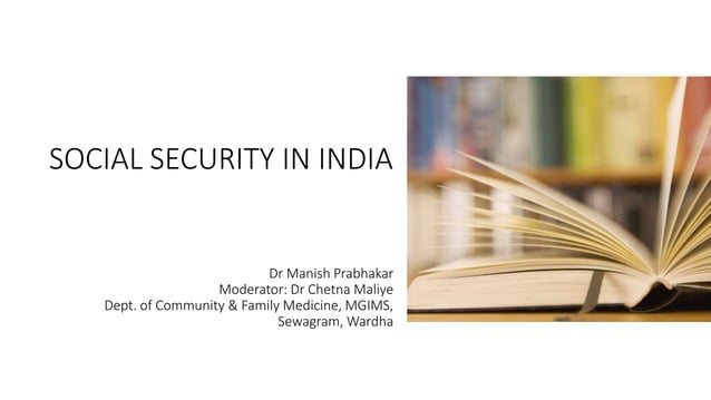 Social Security In India | PPT