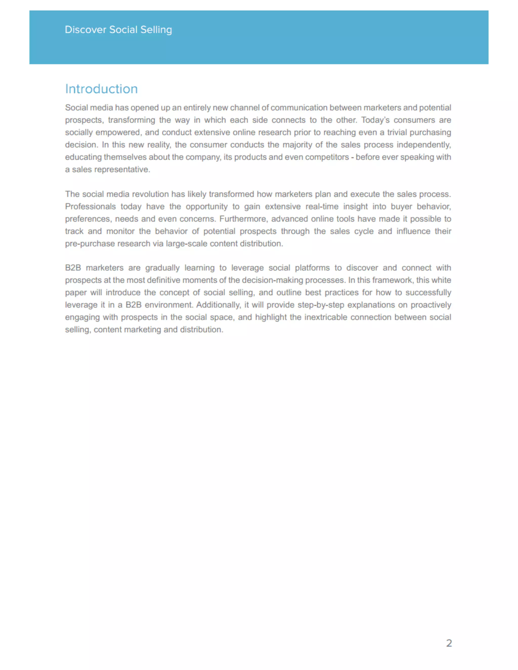 Social Selling White Paper Teaser | PDF