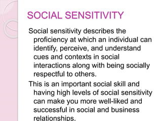 Social sensitivity | PPTX