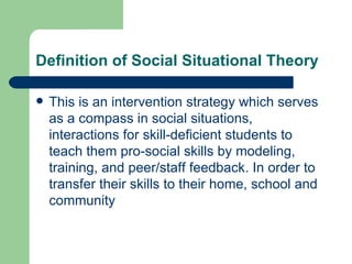 Social Situational Learning Theory P P | PPT