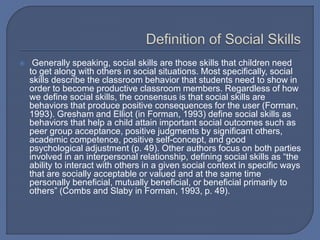 Coping Skills for Children: Social Skills and Assertiveness Training | PPTX