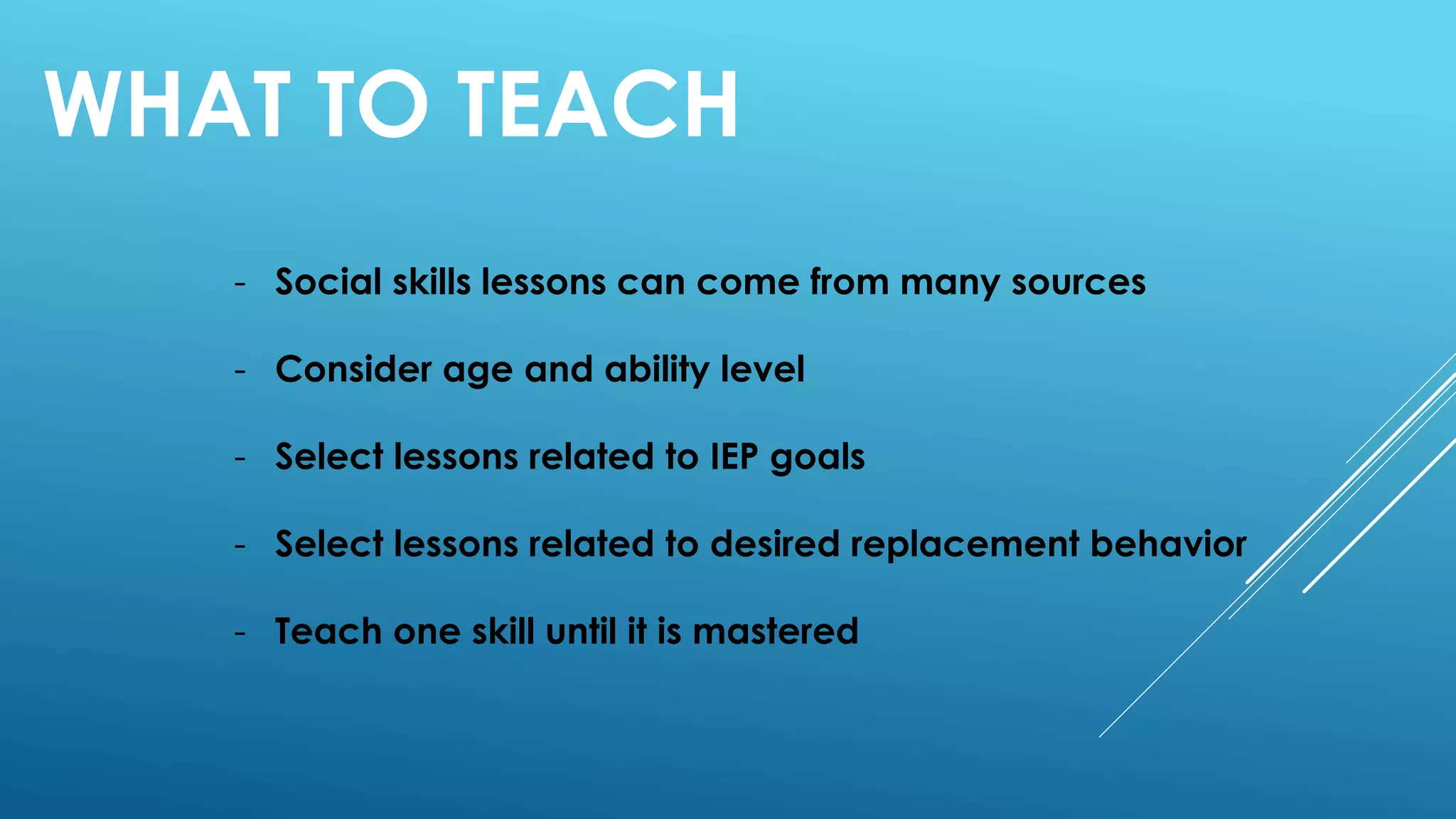 Social skills instruction | PPTX