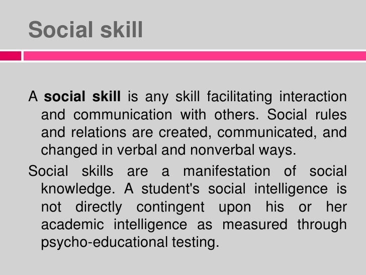 Social skills