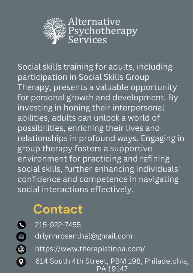 Exploring the World of Social Skills Training for Adults | PDF