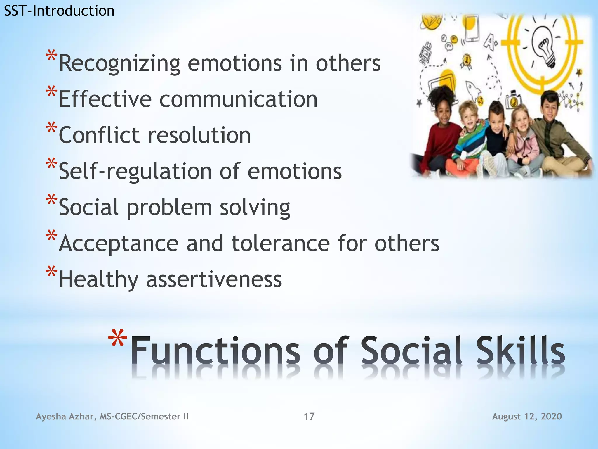 Social Skills Training (SST) for Students | PPTX