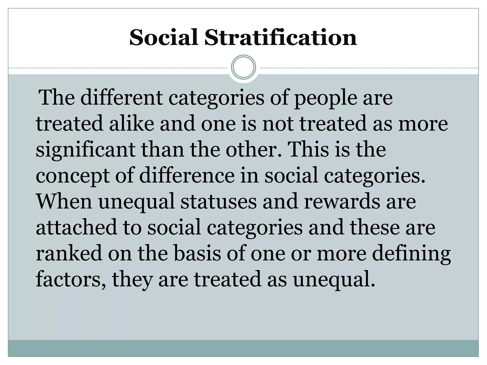 Social statification | PPTX