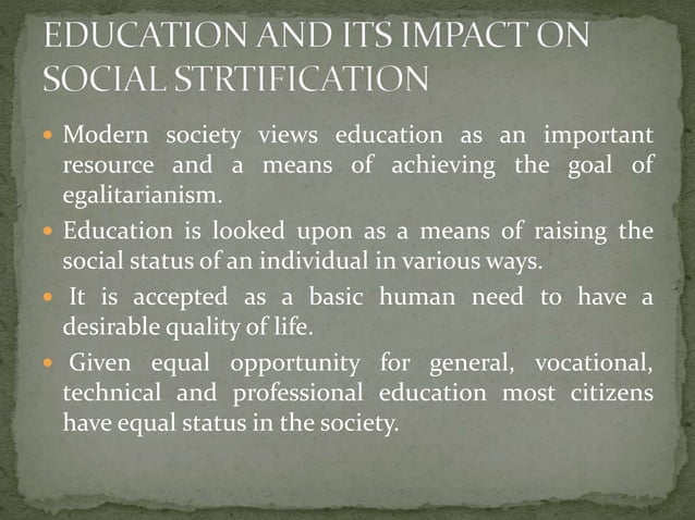 Contemporary India and Education- Social statification | PPTX