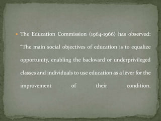 Contemporary India and Education- Social statification | PPTX