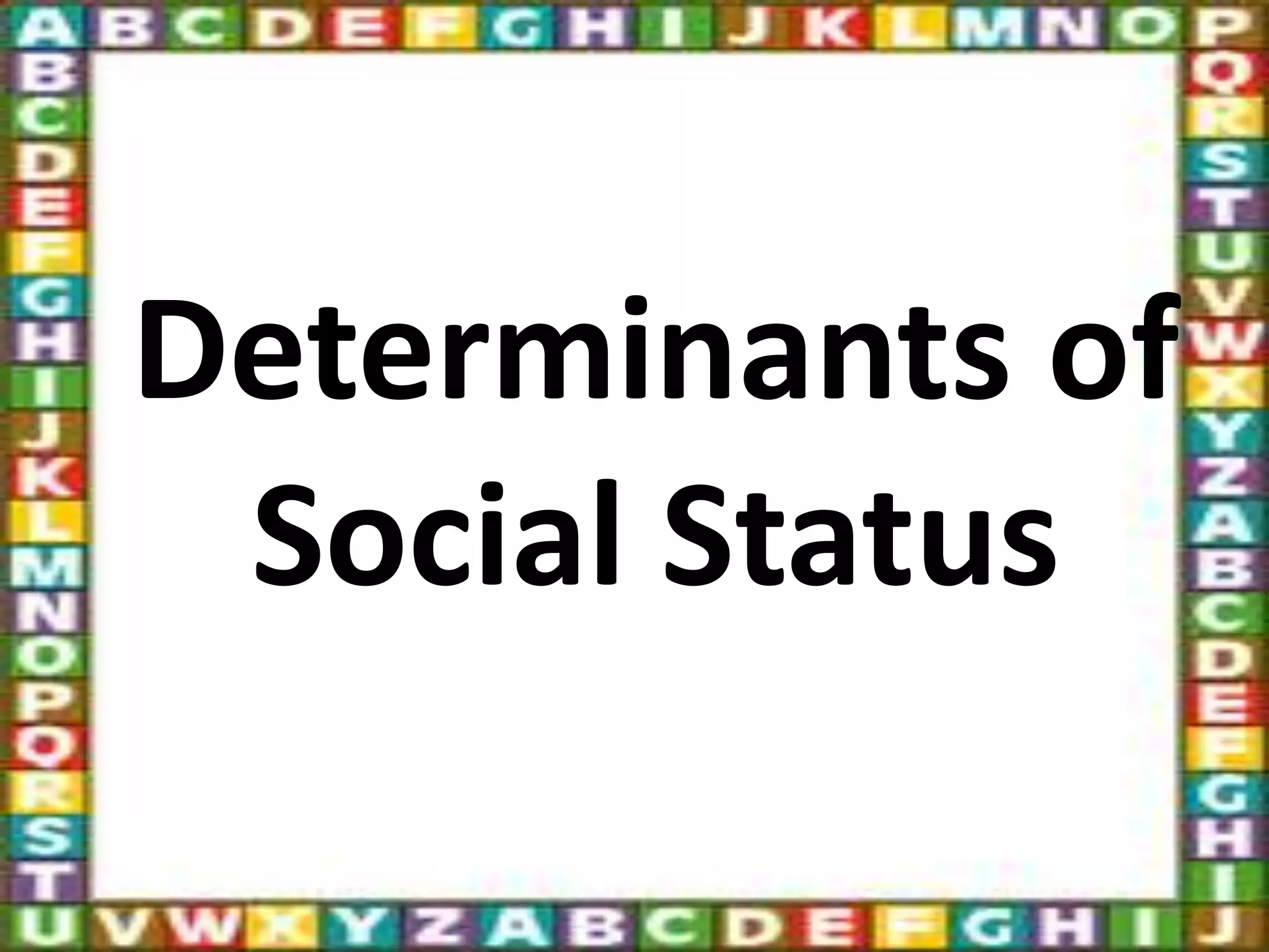Social status | PPTX | Business and Finance