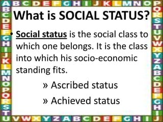 Social status | PPTX | Business and Finance