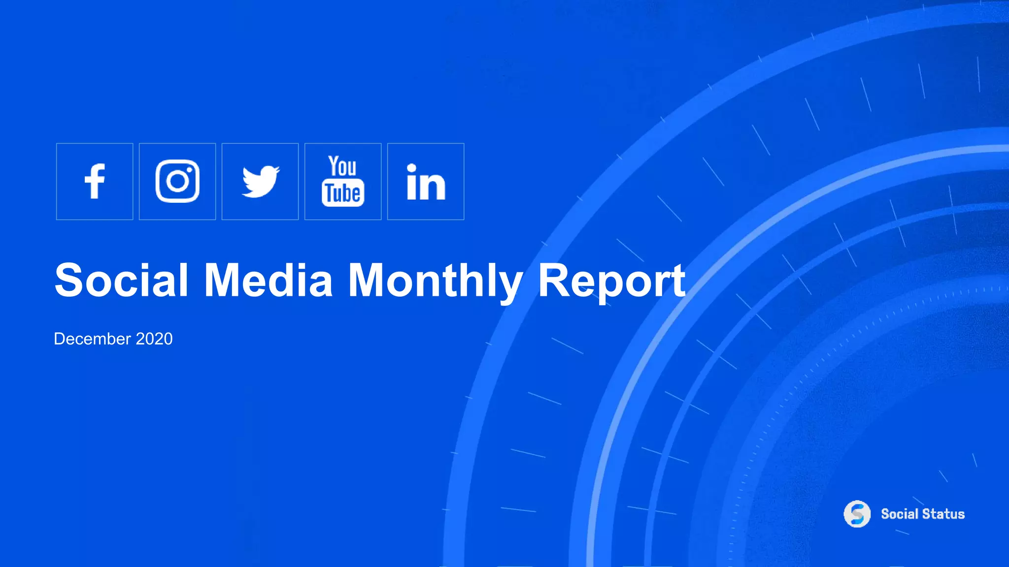 2021 Social Media Monthly Report Template | PPTX