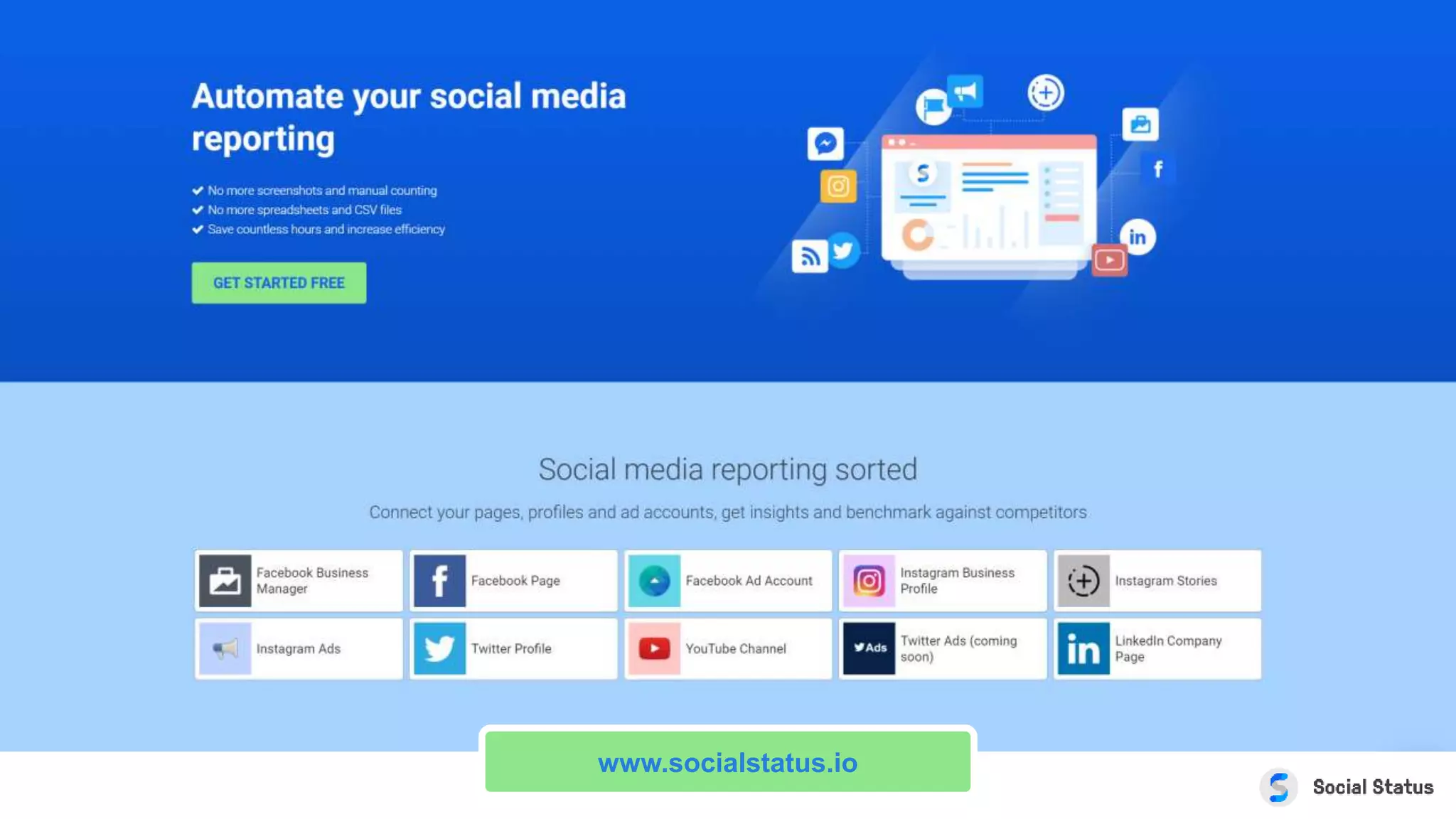 2021 Social Media Monthly Report Template | PPTX