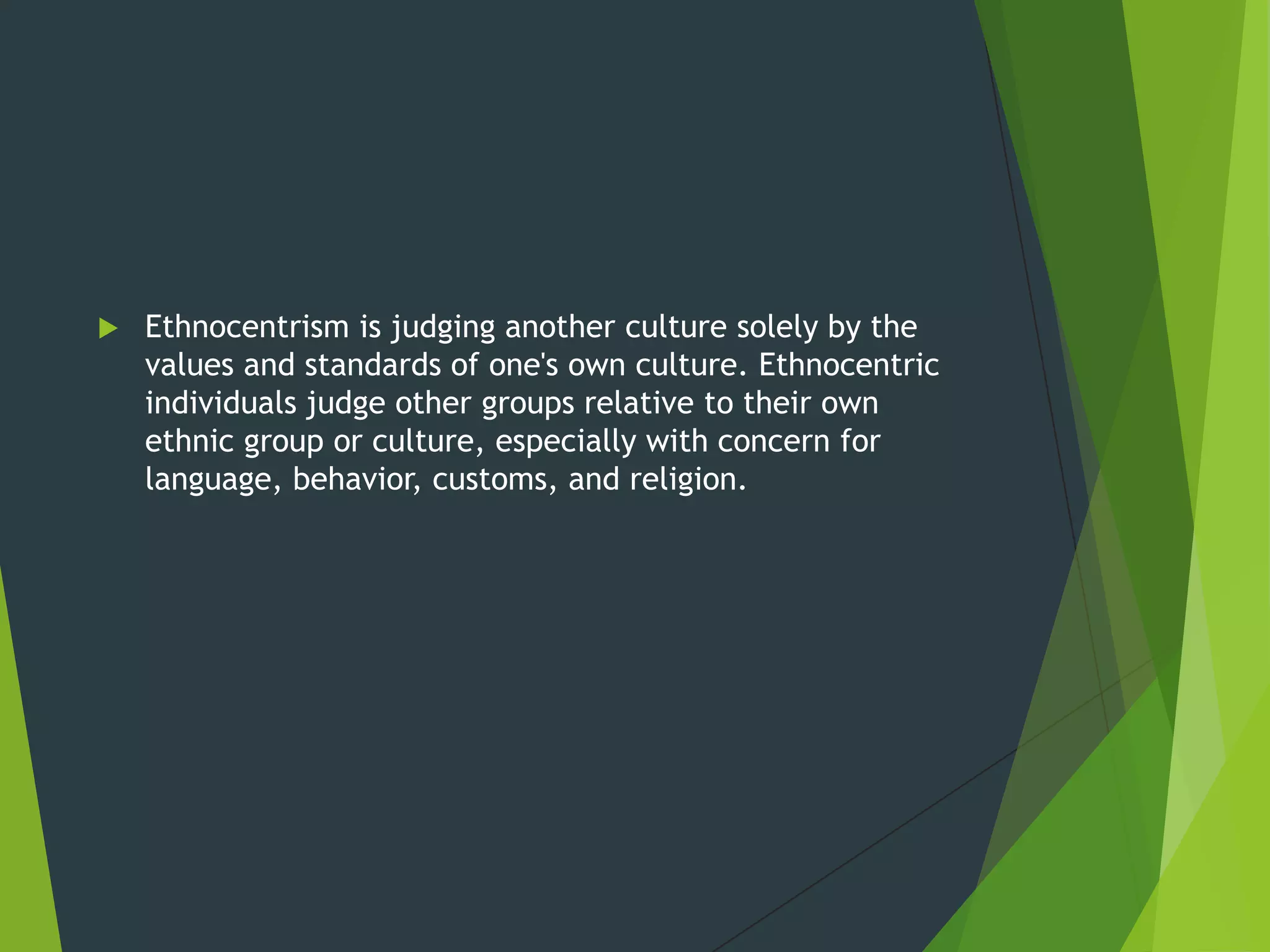 Social status and ethnocentrism | PPTX