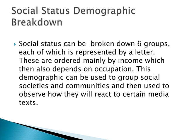 Social status classifications | PPT