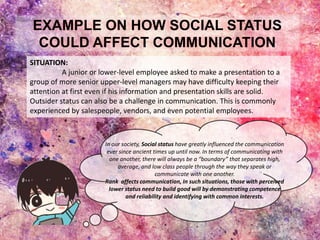 HOW SOCIAL STATUS AFFECT COMMUNICATION | PPTX