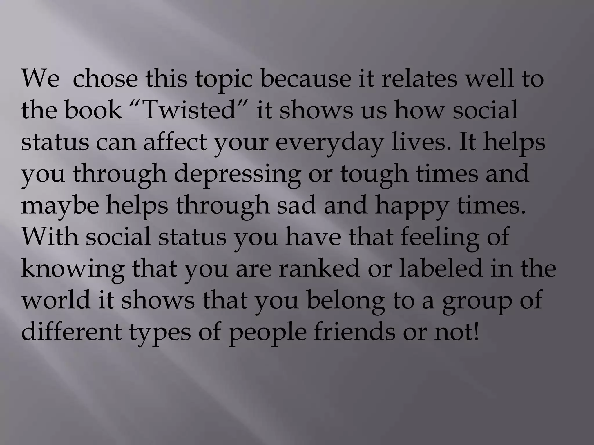 Social status power point | PPTX