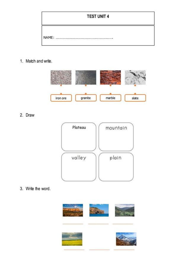 Socials test unit 4 | DOCX