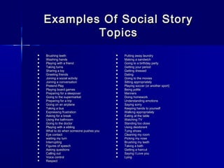 Social Stories Power Point | PPT