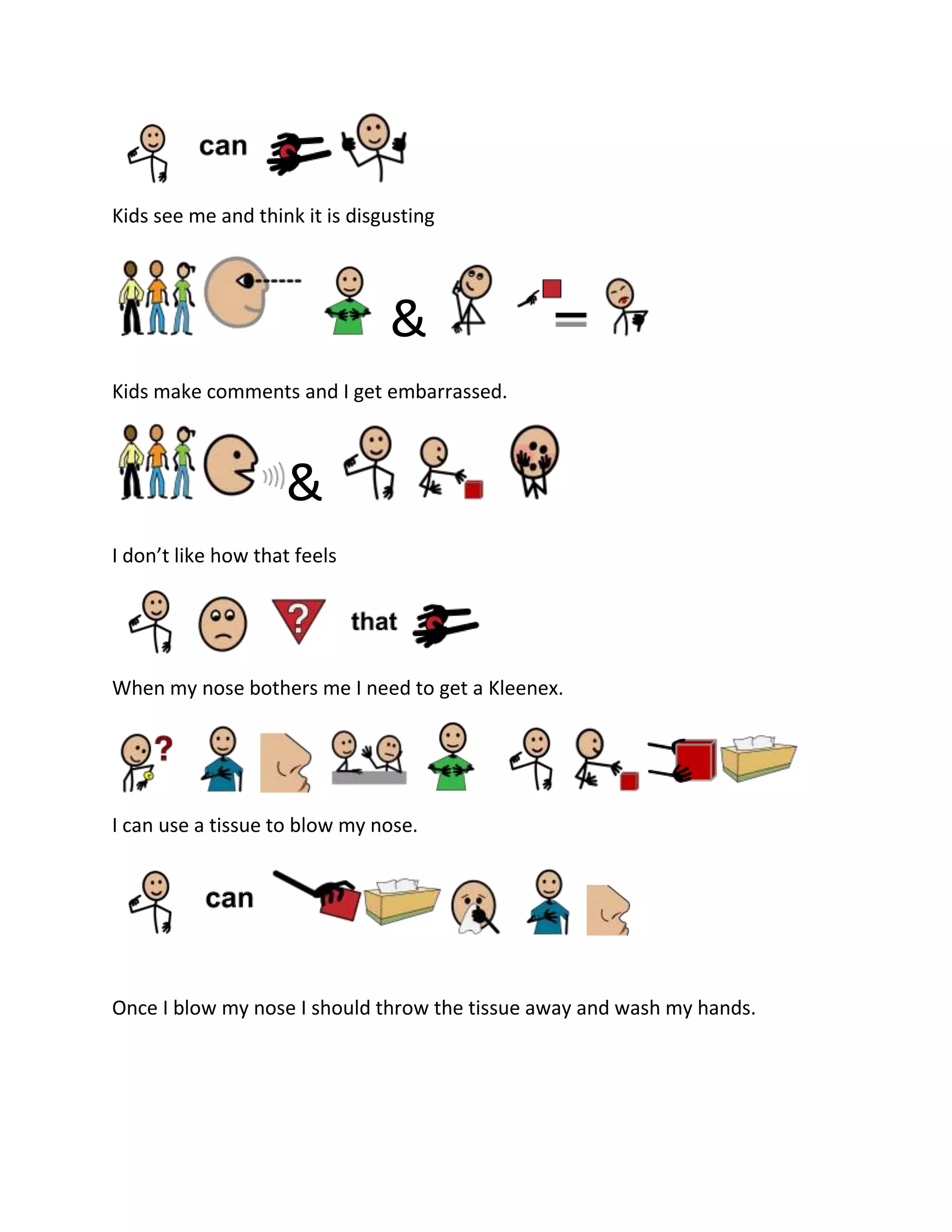 Do Not Pick Your Nose Social Story | PPTX