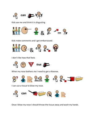 Do Not Pick Your Nose Social Story | PPTX