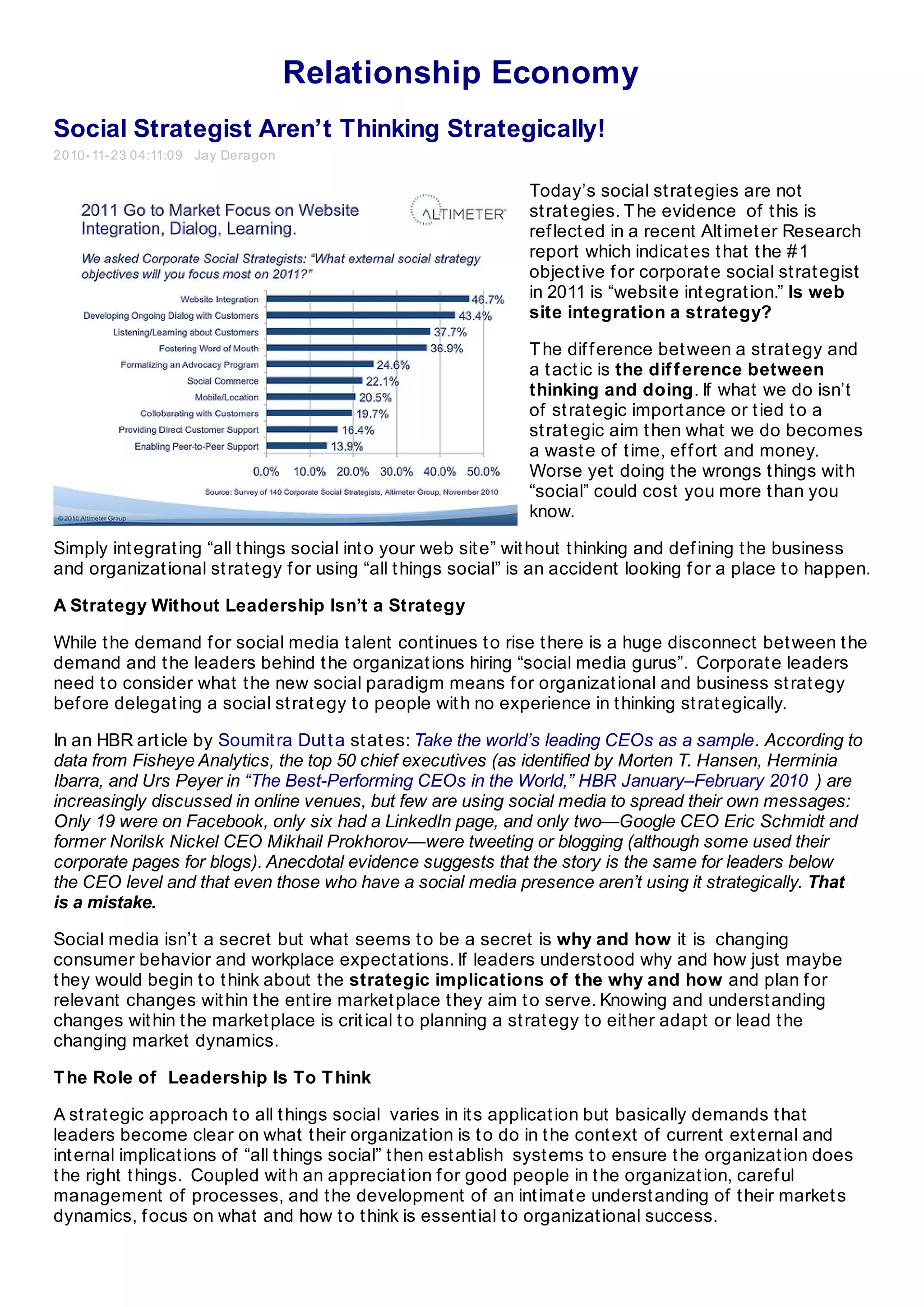 Social strategist aren’t thinking strategically! | PDF