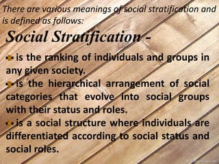 Socialstratifiaction | PPTX