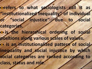 Socialstratifiaction | PPTX