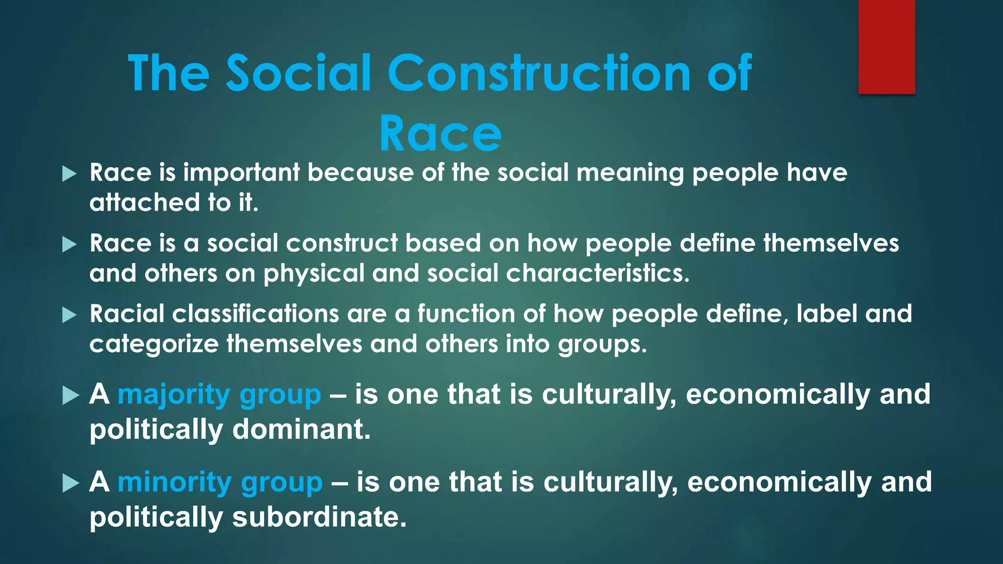 Social Stratification: Class, Race, Ethnicity, Gender, and Sex | PPTX