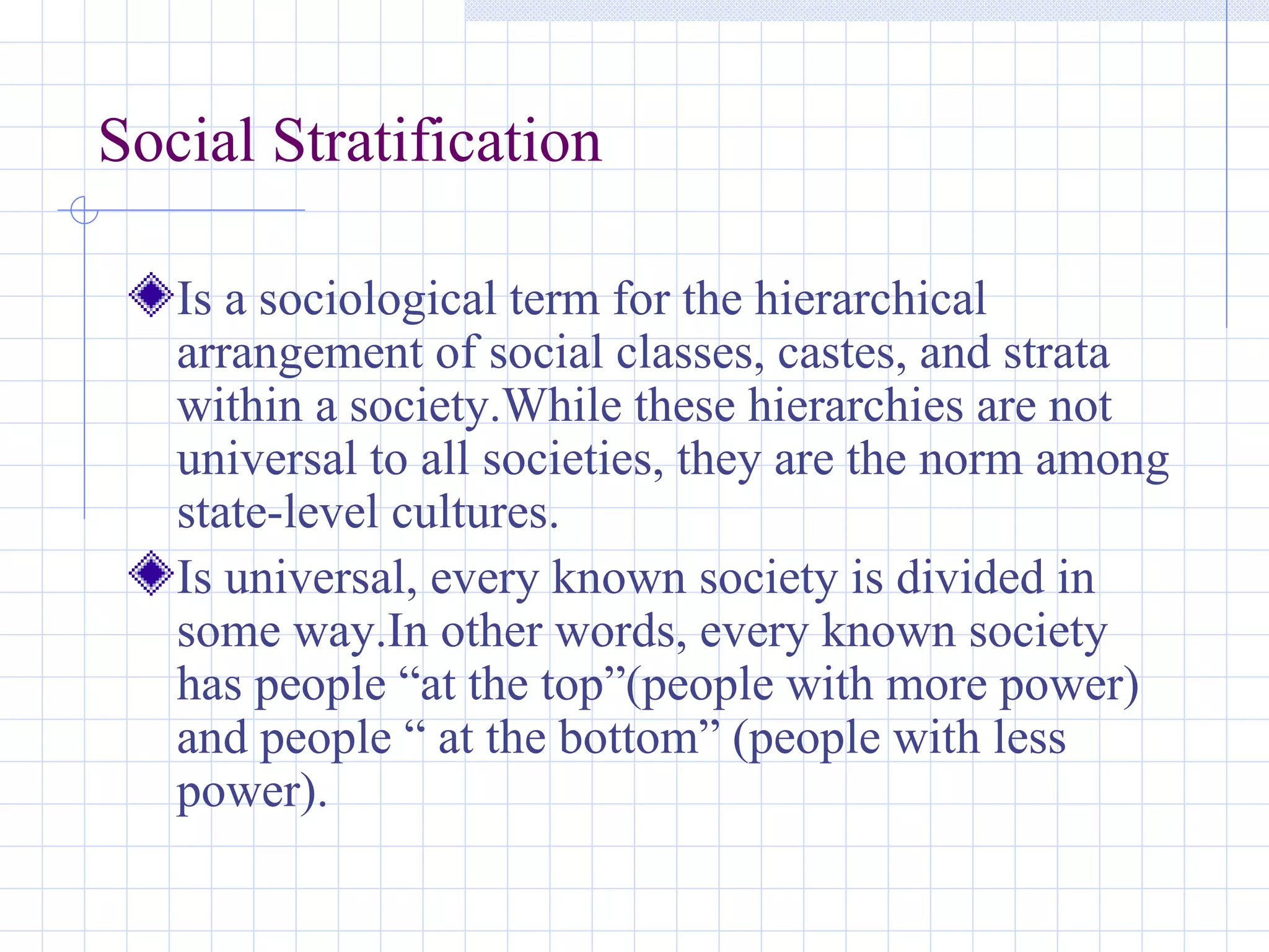 Social stratification e. ember | PPT