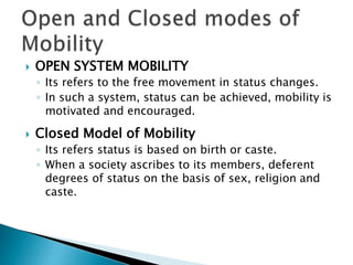 Social stratification and mobility | PPTX