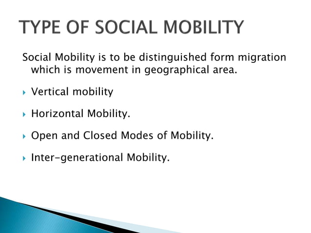Social stratification and mobility | PPTX