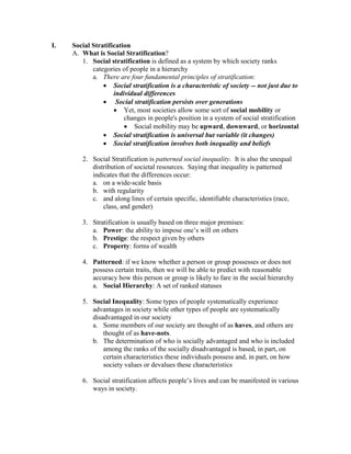 Social stratification _chapter_8_ | PDF