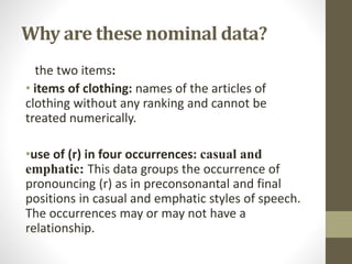 Social stratification of (r) in New York City Department Stores | PPTX