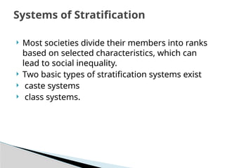 Social Stratification..................... | PPT